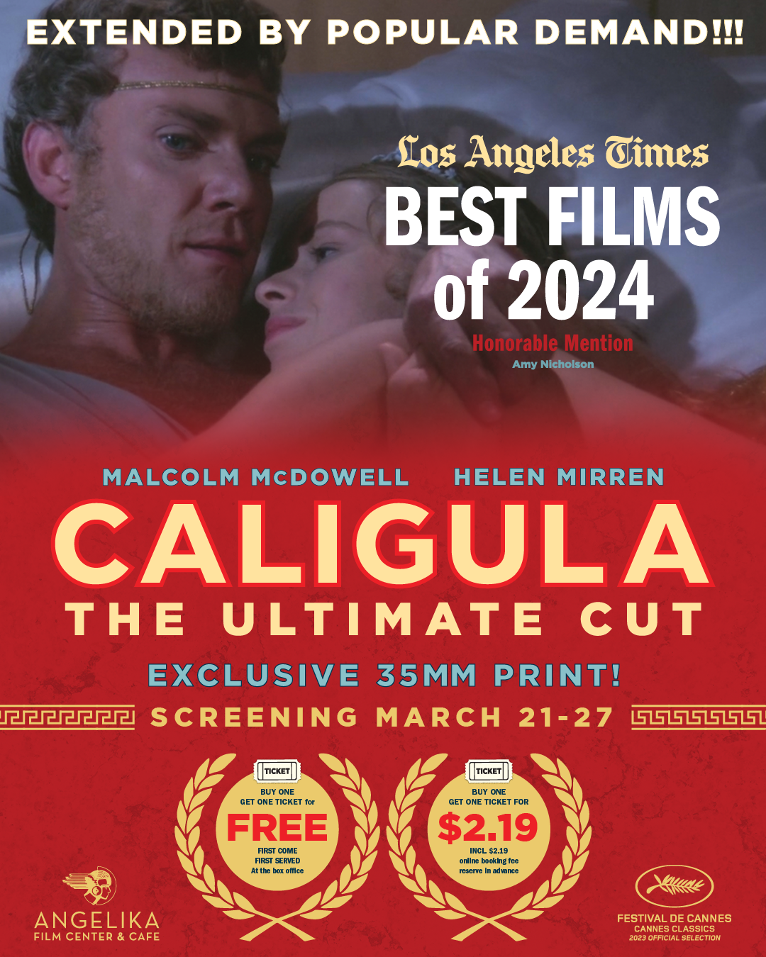 Analog Film NYC Exclusive: Caligula: The Ultimate Cut 2 for 1 deal at the Angelika New York ...
